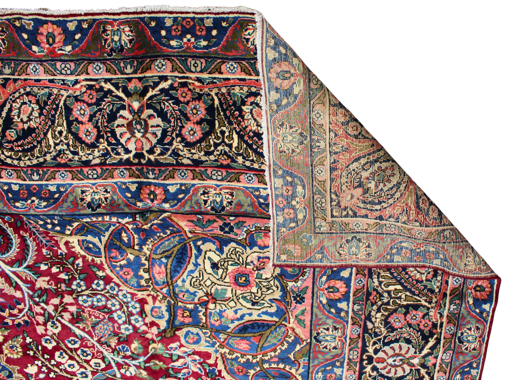 Regal Flourish - Antique Persian Yazd Rug – Artison Rugs